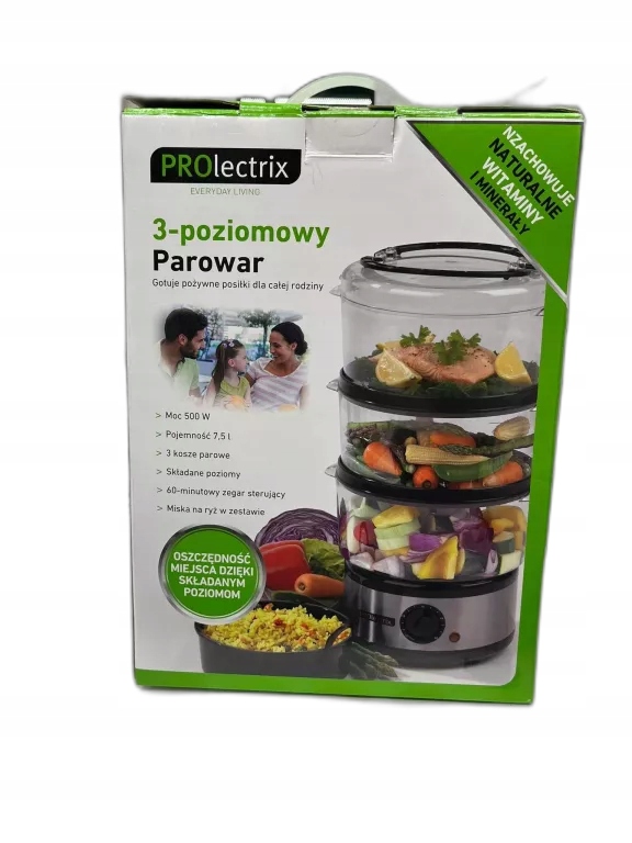 PAROWAR 3-POZIOMOWY PROLECTRIX 500W 0,75L - 14058161250 - oficjalne ...