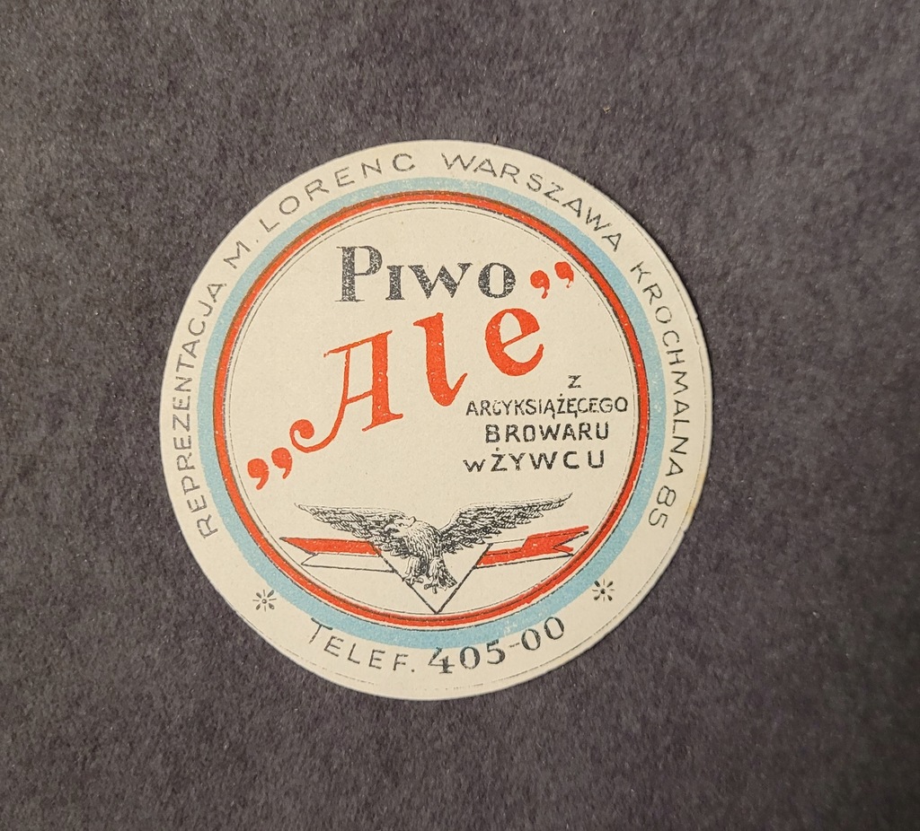 Etykieta Piwo Ale Browar w Żywcu Lorenc Warszawa Ładna Żywiec - 15037582822 - oficjalne archiwum ...