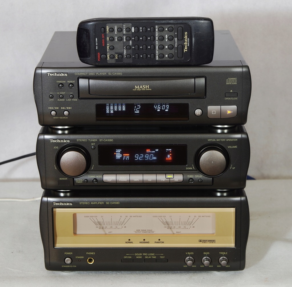 Technics SE-CA1080 Końcówka +preamp tuner+CD pilot - 9907043552 ...