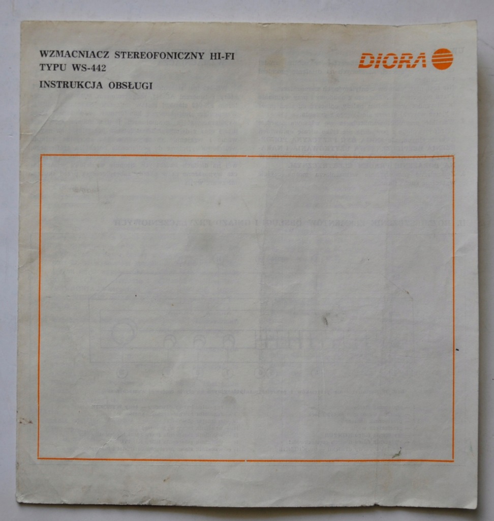 UNITRA DIORA WZMACNIACZ WS-442 INSTRUKCJA - 13743585115 - oficjalne archiwum Allegro