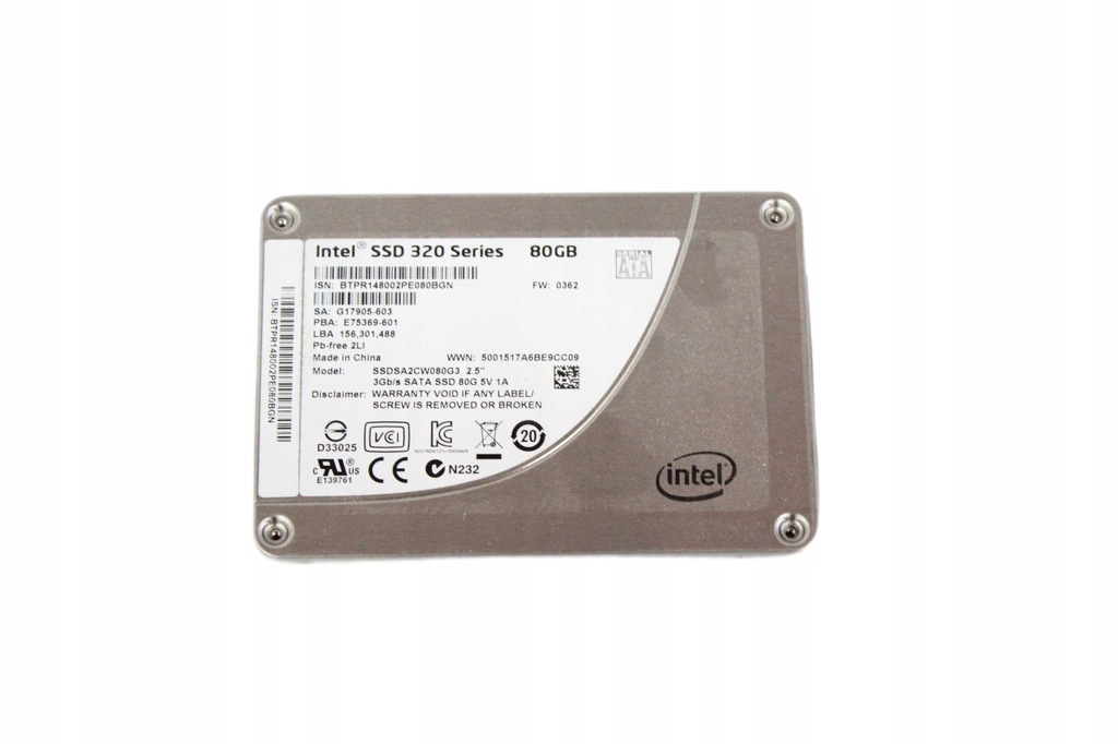 DYSK INTEL SSD 320 SERIES 80GB - 11571193234 - oficjalne archiwum Allegro
