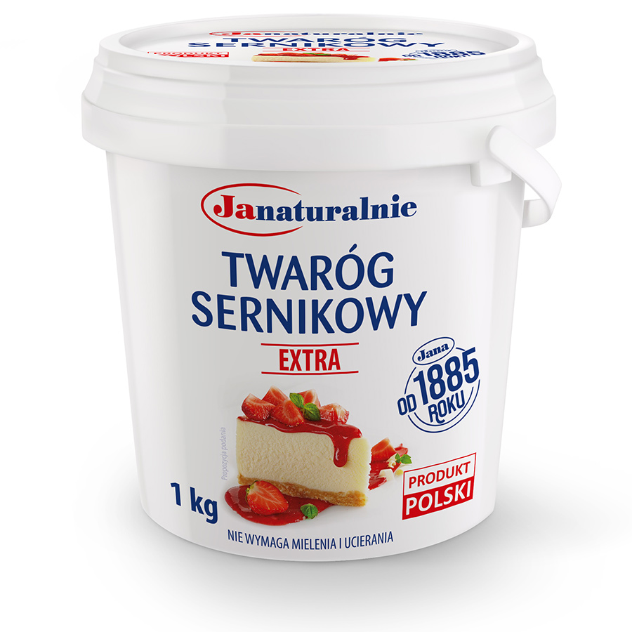 Twaróg sernikowy Extra - naturalny - bez mielenia i bez ucierania 1 kg ...