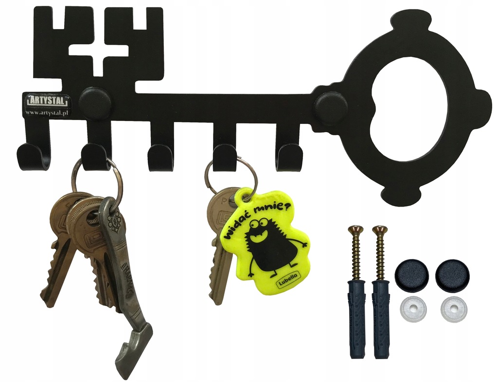 STYLOWY KLUCZ WIESZAK NA KLUCZE ŚCIENNY CZARNY HQ - 11266486034 - oficjalne archiwum Allegro