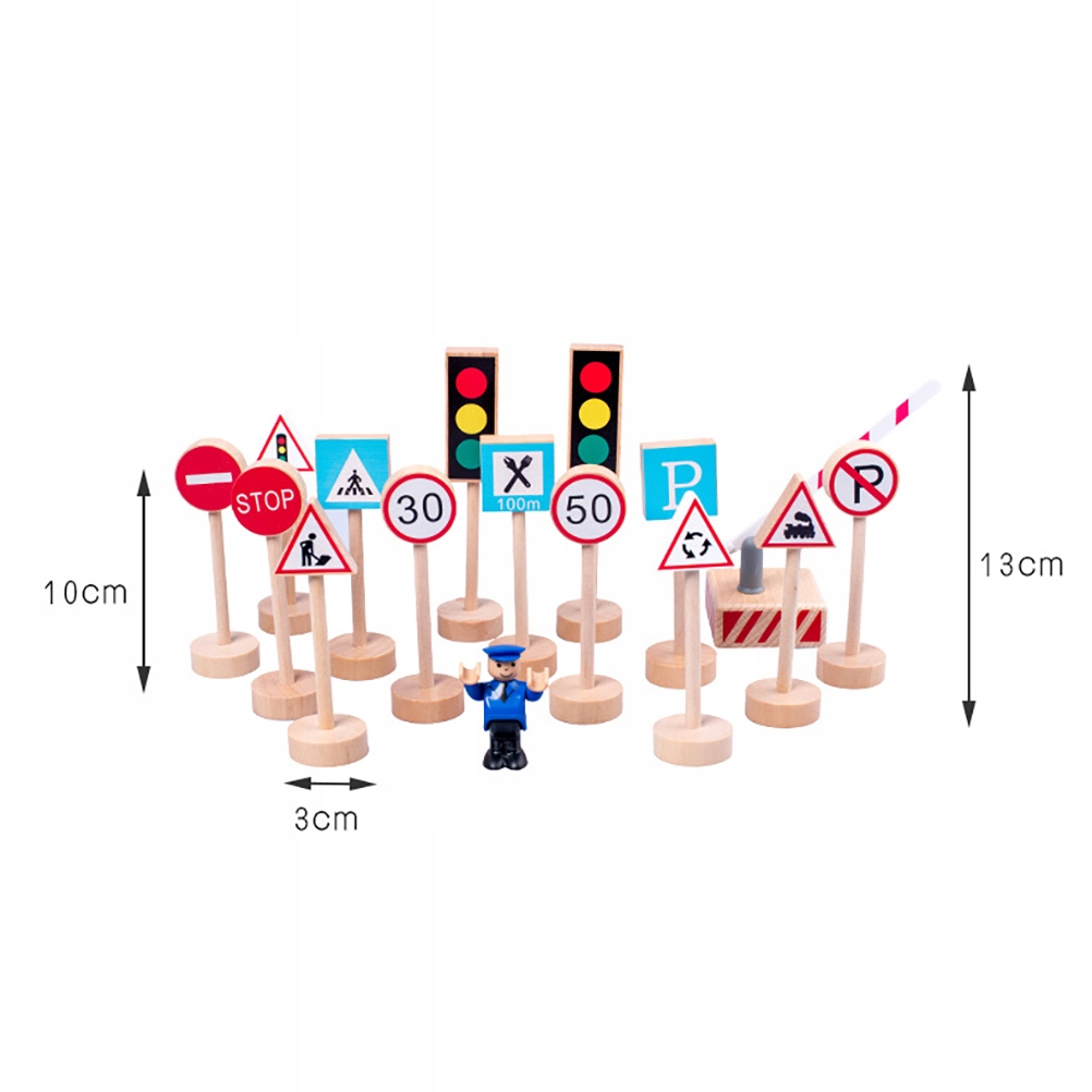 sztuk Kolorowe Drewniane Znaki Drogowe Parking - 9966368618 - oficjalne archiwum Allegro