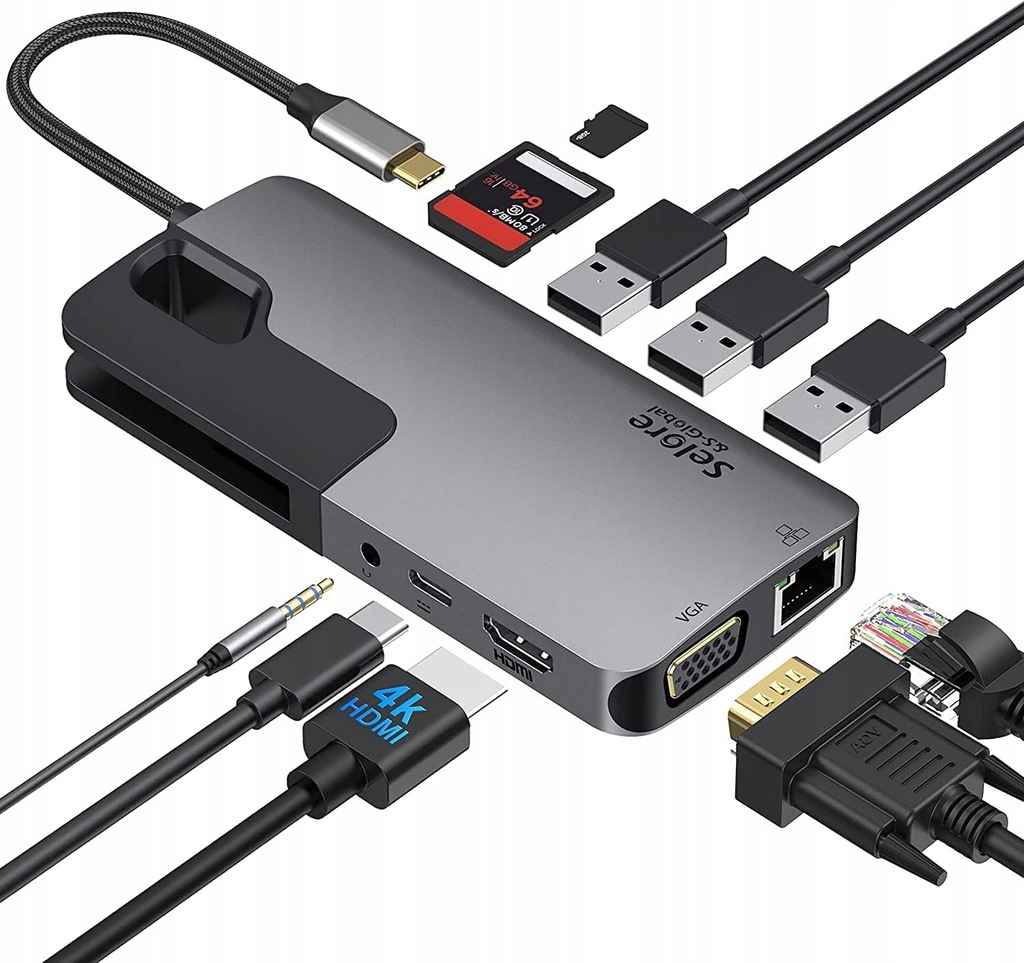 Selore&S-Global Adapter USB C 10 w 1 OUTLET - 14048962169 - oficjalne ...
