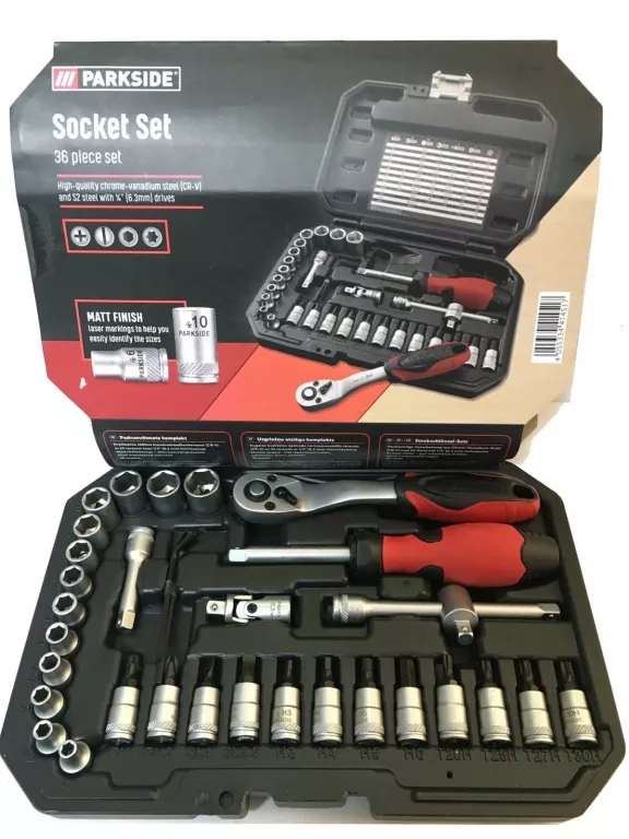 PARKSIDE SOCKET SET 36 CZĘŚCI KOMPLET - 12108706824 - oficjalne ...