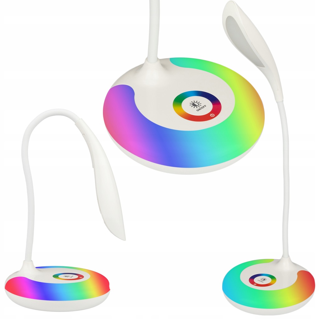 LAMPKA USB LED BIURKOWA lampa biurko 256 BARW RGB - 9323968825 - oficjalne archiwum Allegro