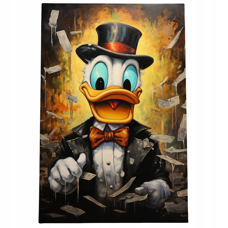Obraz 120x80 motywacyjny pop art kaczor donald sknerus mckwacz disney ...