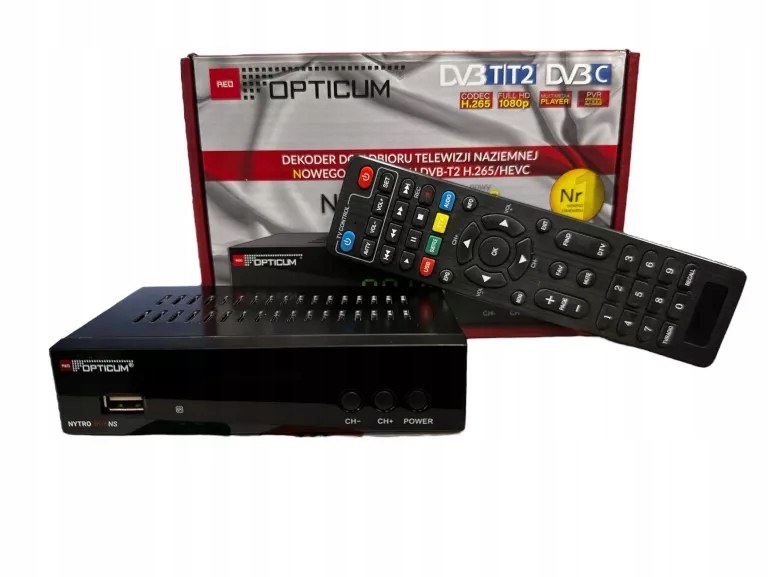 DEKODER OPTICUM NYTRO BOX NS DVB-T2 H.265/HEVC - 13723838604 ...