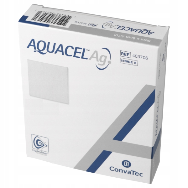 Aquacel Ag, 5 cm x 5 cm, opatrunek ze srebrem - 11309394494 - oficjalne ...