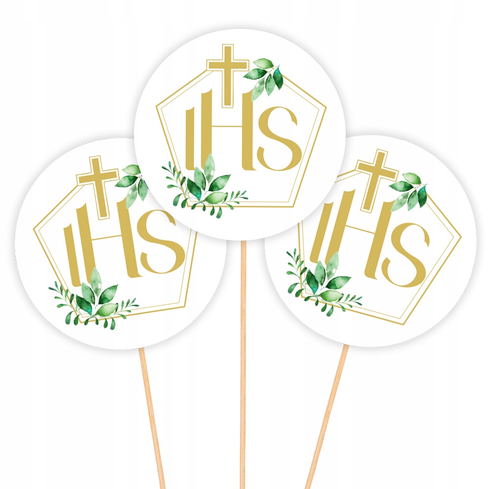 Topper Na Tort Toppery Ozdoby Komunijne Komunia Święta Piki Do Babeczek ...