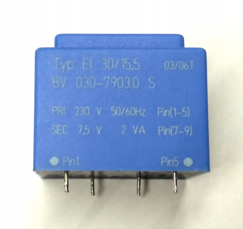 Transformator zalewany trafo 7,5V 2VA 2W (6V - 9V) - 11612456160 - oficjalne archiwum Allegro