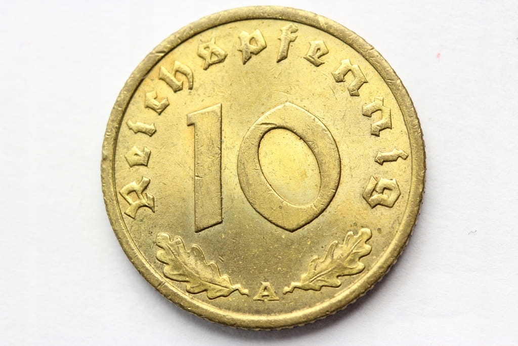 10 REICHSPFENNIG III RZESZA 1936 A SWASTYKA RZADKA - 12877920467 ...