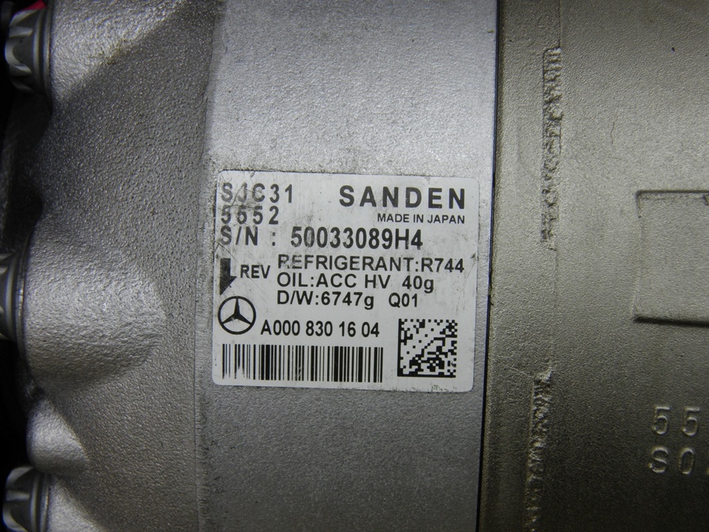 KOMPRESOR KLIMATYZACJI MERCEDES A0008301604 W222 - 9974456275 ...