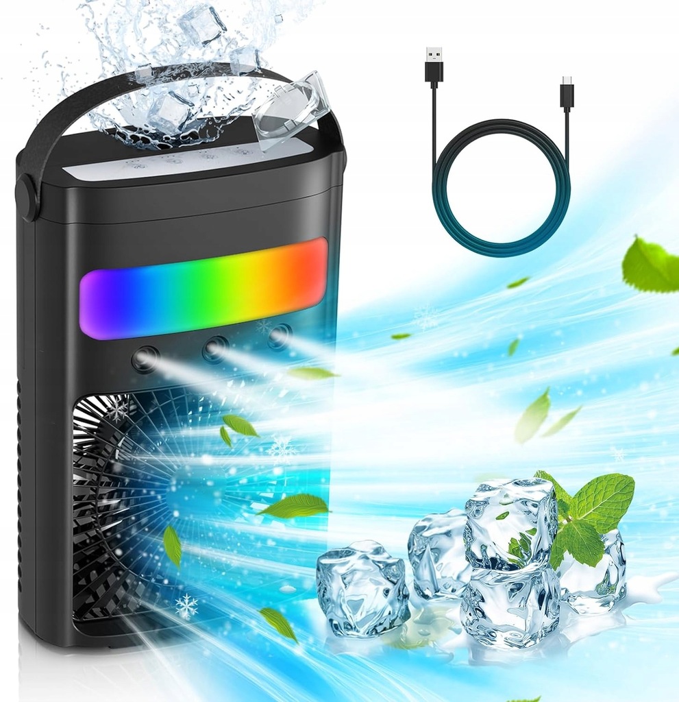 Mobilna klimatyzacja, mini klimatyzator przenośny, 700 ml, chłodnica ...