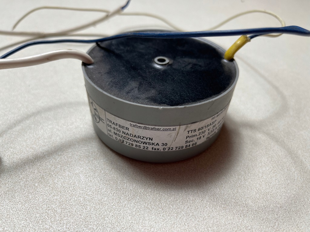 Transformator Wzmacniacz Lampowy 18V TTS 60/18ASP - 14051895945 - oficjalne archiwum Allegro