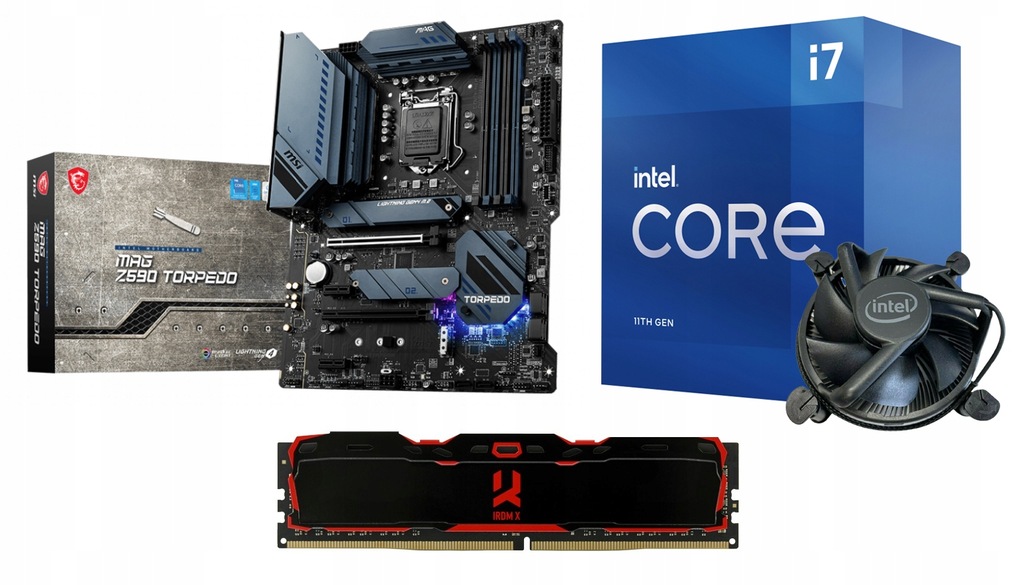 Zestaw i7-11700 + MSI Z590 TORPEDO + 128GB 3200 - 11717836414 - oficjalne archiwum Allegro