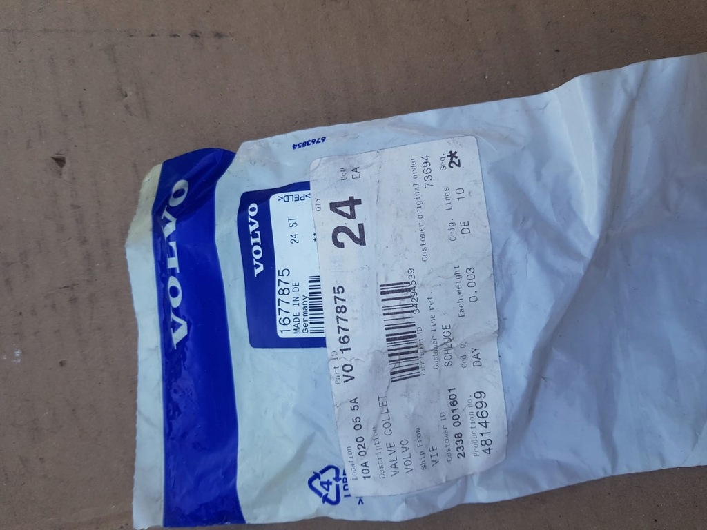 SPINKA ZAWORU VOLVO FH 1677875 - 10099256375 - oficjalne archiwum Allegro