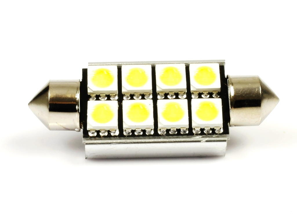 Rurka 8 LED canbus C5W C10W CAN BUS SMD 42 mm - 7109519686 - oficjalne archiwum Allegro