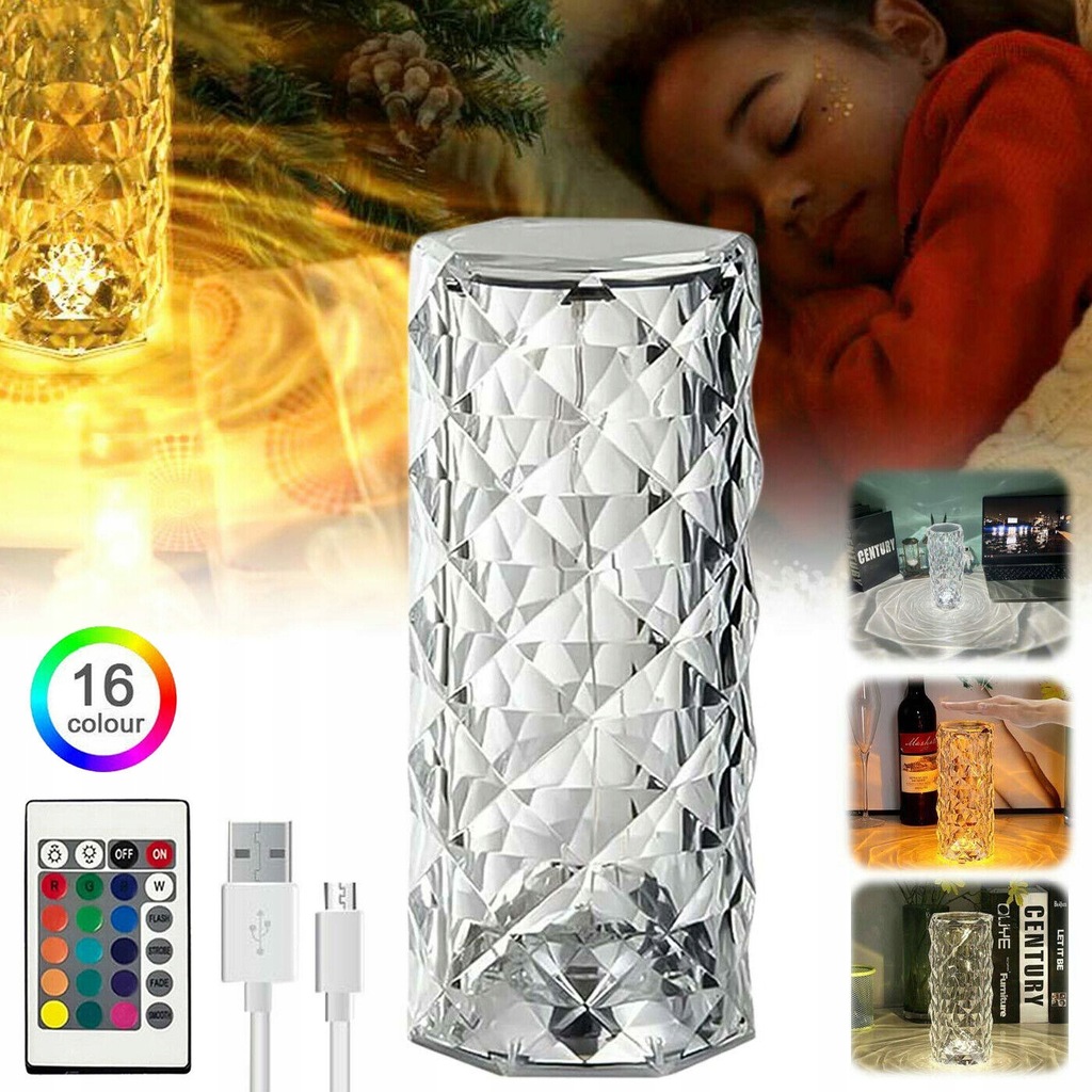 CRYSTAL LAMP RGB TOUCH CONTROL ROSE TABLE LAMPS - 14307517288 ...