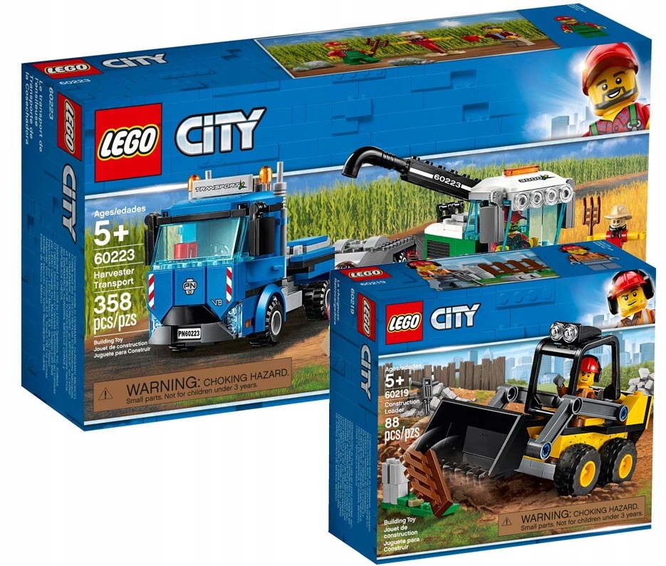 LEGO CITY 60223 Kombajn + LEGO 60219 Koparka - 8629626629 - oficjalne ...