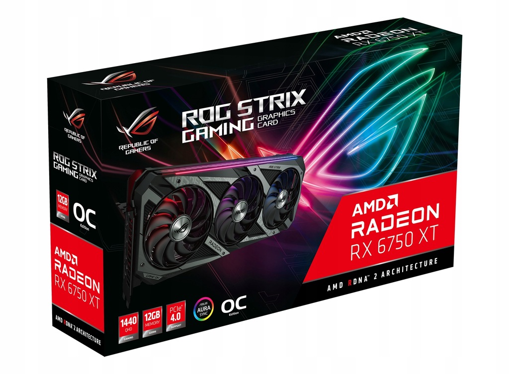 Купить Карта ASUS Radeon RX 6750 XT ROG STRIX 12 ГБ OC: отзывы, фото и ...