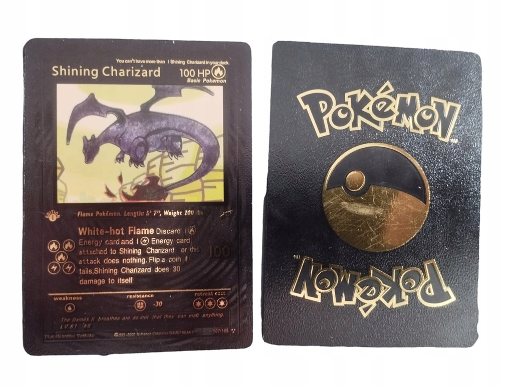 CZARNA KARTA POKEMON SHINING CHARIZARD - 14720720534 - oficjalne archiwum Allegro