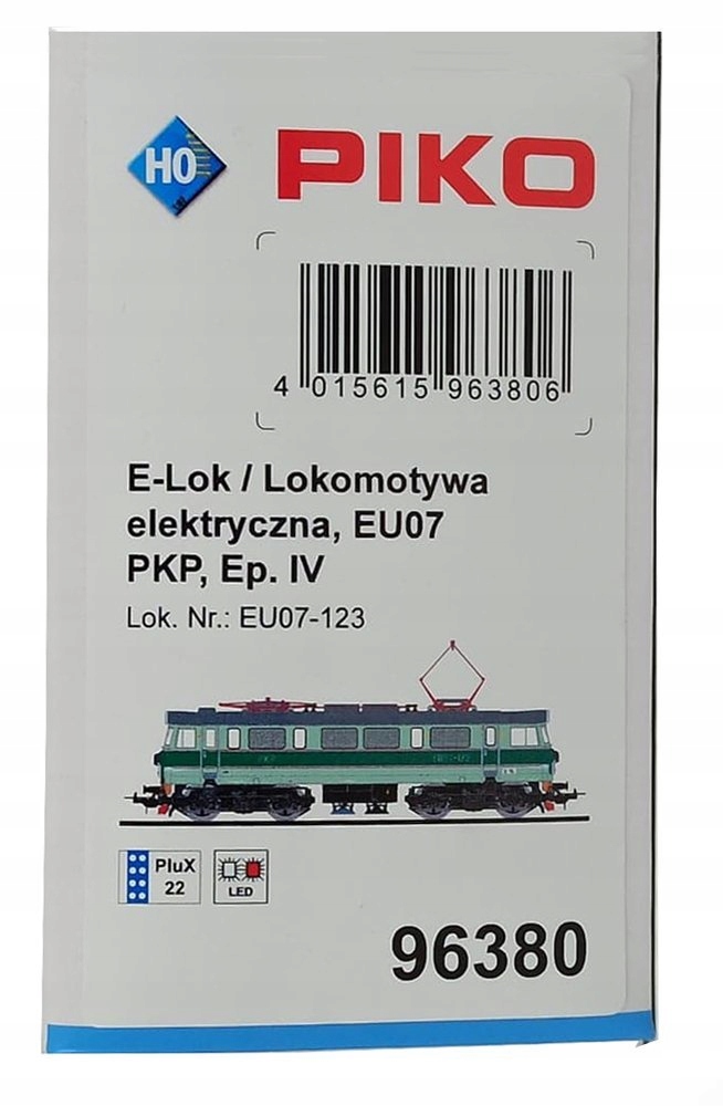 PIKO 96380 Lokomotywa Elektryczna EU07-123 - 11059467034 - oficjalne archiwum Allegro