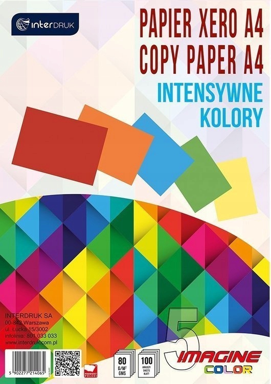 Papier Ksero INTENSYWNE KOLORY A4 100 Arkuszy - 11716500200 - oficjalne archiwum Allegro