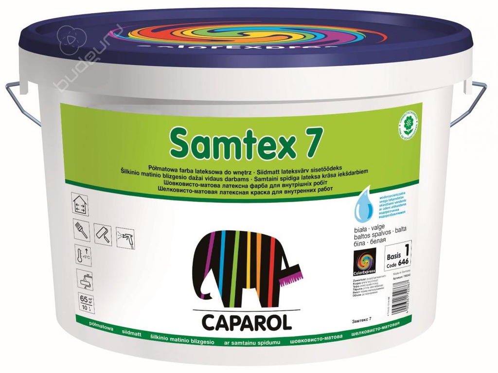 CAPAROL Samtex 7 farba lateksowa 10L - 11939398796 - oficjalne archiwum Allegro
