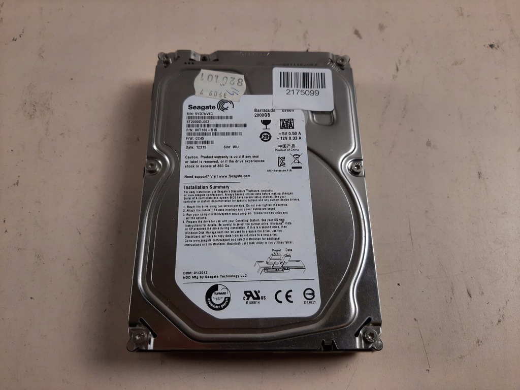 Seagate 3,5'' HDD 2TB 5900RPM (2175099) - 15824036119 - oficjalne archiwum Allegro