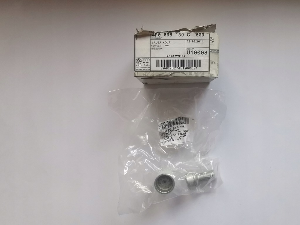 Śruba przeciwkradzieżowa 4F0698139C wzór 809 - 11160882872 - oficjalne ...