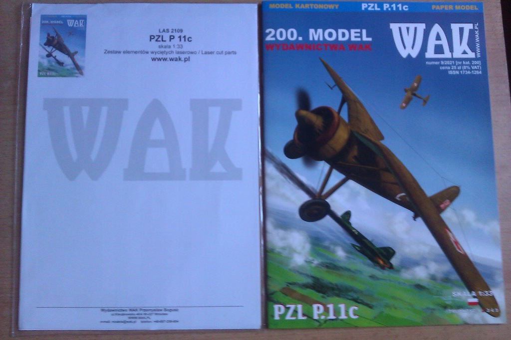 WAK MYŚLIWIEC PZL P-11C + żebra - 2 wersje - 12306022056 - oficjalne archiwum Allegro