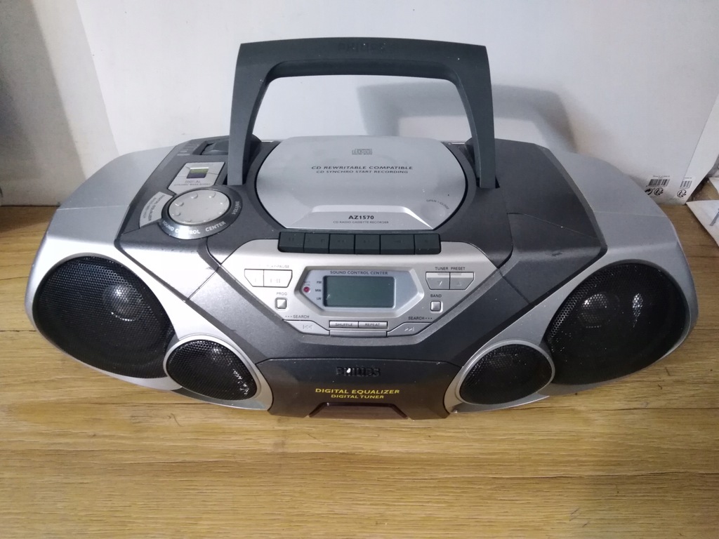 RADIO PHILIPS FM CD KASETY ŁADNY DZWIĘK SUPER MODEL - 14597750073 - oficjalne archiwum Allegro