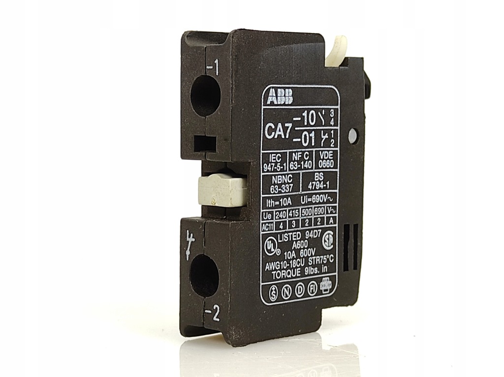 ABB CA7-01 10A 1NC STYK POMOCNICZY ROZWIERNY - 12988597199 - oficjalne archiwum Allegro
