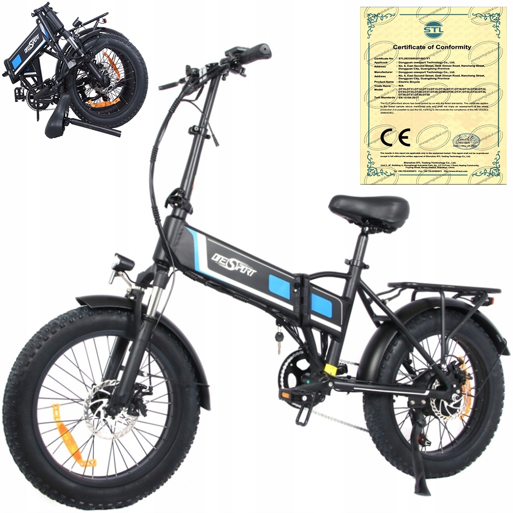 Rower Elektryczny ONESPORT 350W 25km/h 100km 20“ Fabike Damski ...