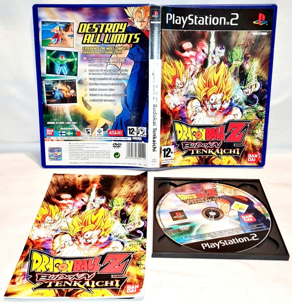 Dragon Ball Z Budokai Tenkaichi PS2 3XA CZYT.OPIS - 13335341162 ...