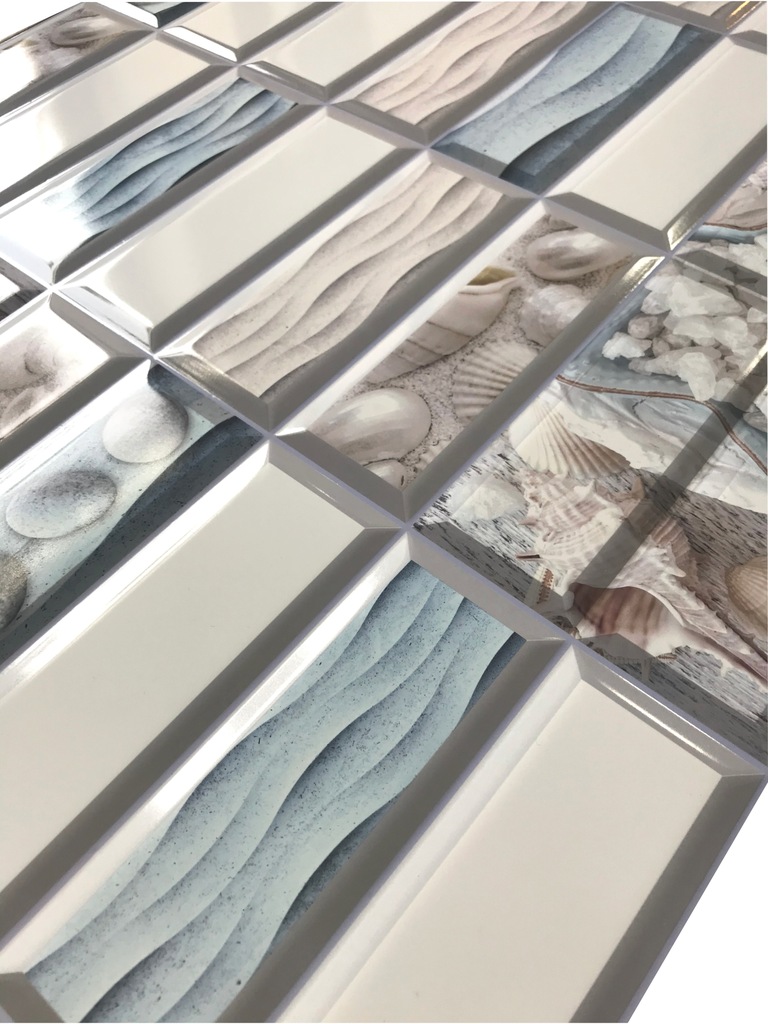 PANELE ŚCIENNE 3D PCV MUSZLA KAFLE ŁAZIENKA OCEAN - 10841576311 ...