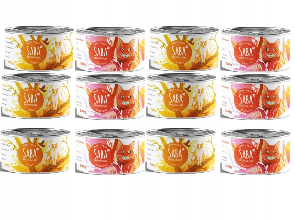 SABA puszka dla kota mix 12 x 300G - 11101807407 - oficjalne archiwum ...