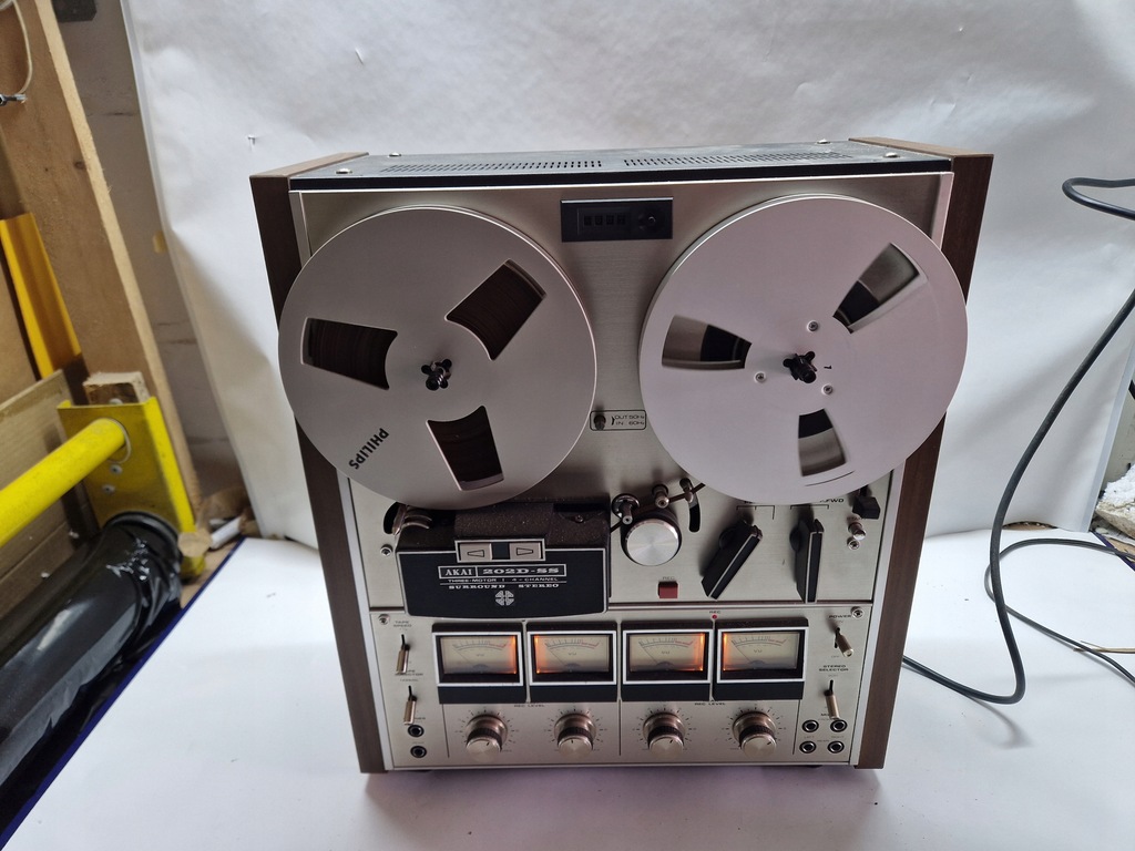 Magnetofon szpulowy Akai 202D-SS srebrny - 17262283773 - oficjalne archiwum Allegro