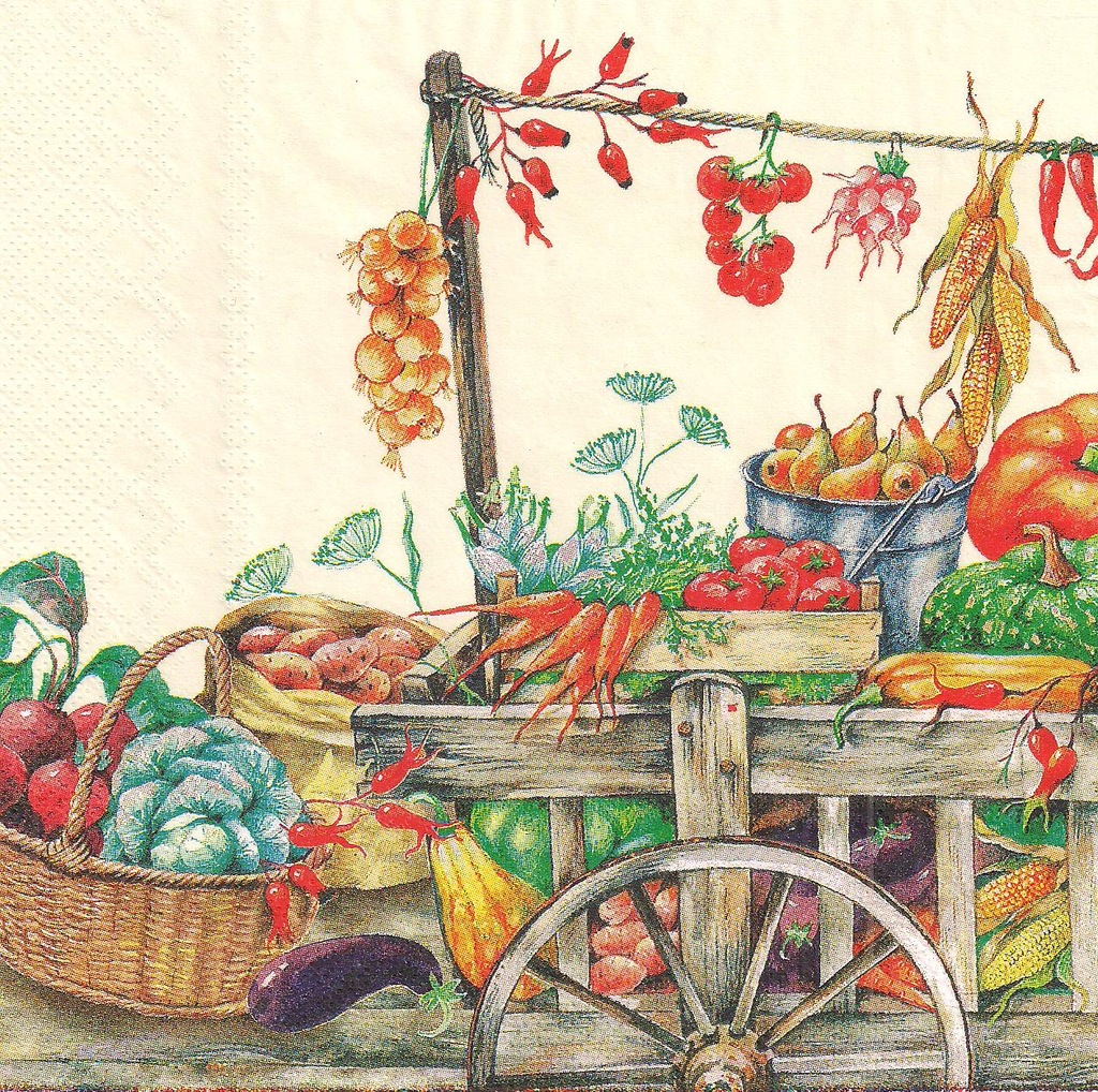 stragan z warzywami cz. 1 - vintage obrazek - 7555927294 - oficjalne ...