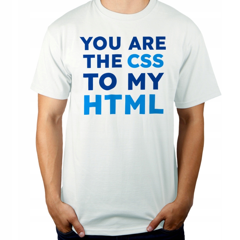 Programista CSS HTML frontend Koszulka Biała - 13807425986 - oficjalne archiwum Allegro