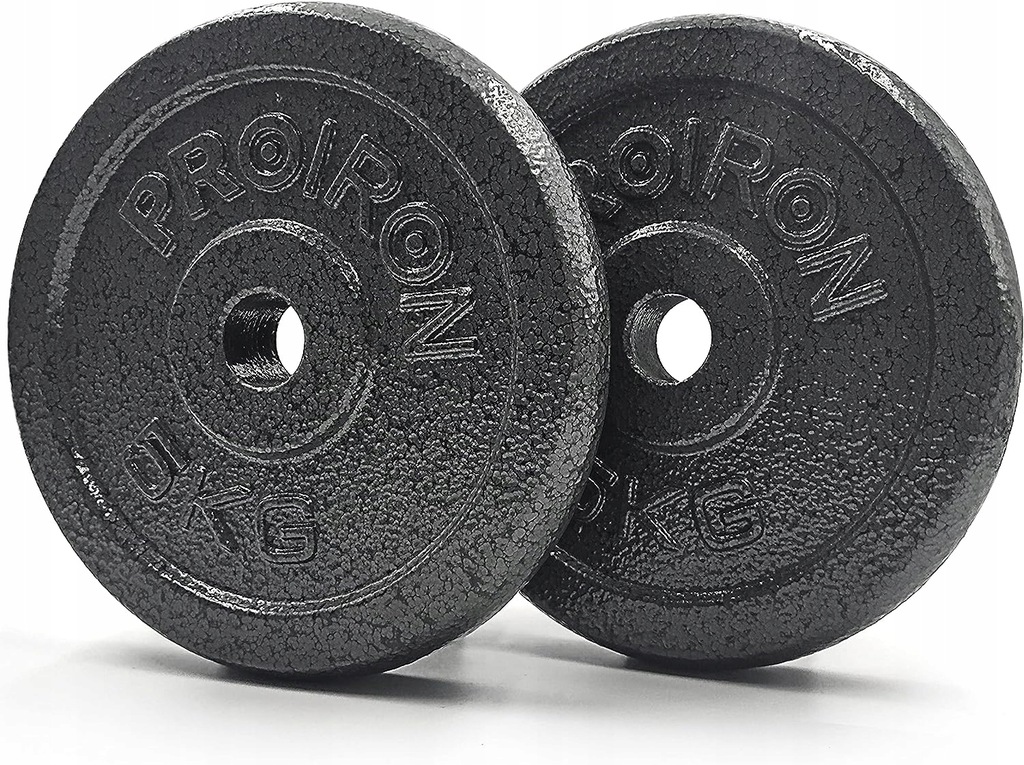 PROIRON OBCIĄŻENIE 2 x 5kg ŻELIWNE KRĄŻKI ciężar - 14118073329 - oficjalne archiwum Allegro