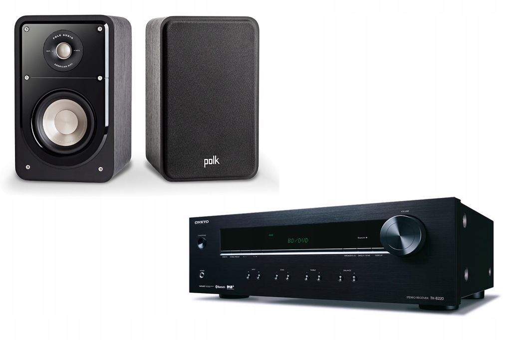 amplituner stereo Onkyo TX-8220 + Polk Audio S15 - 11808537668 - oficjalne archiwum Allegro