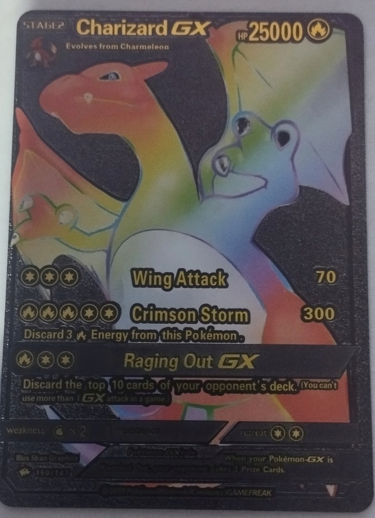 CZARNA KARTA POKEMON CHARIZARD WYSOKIE HP - 13602948232 - oficjalne archiwum Allegro