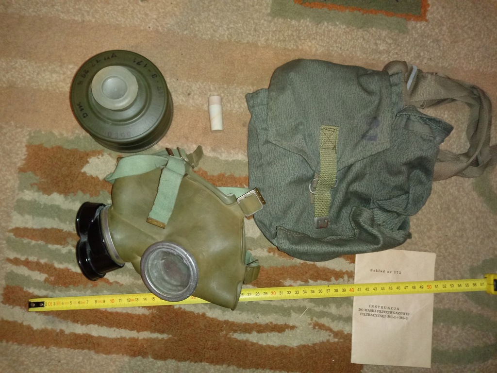 STARA MASKA PRZECIW GAZOWA NOWA PRL - 8935565466 - oficjalne archiwum Allegro