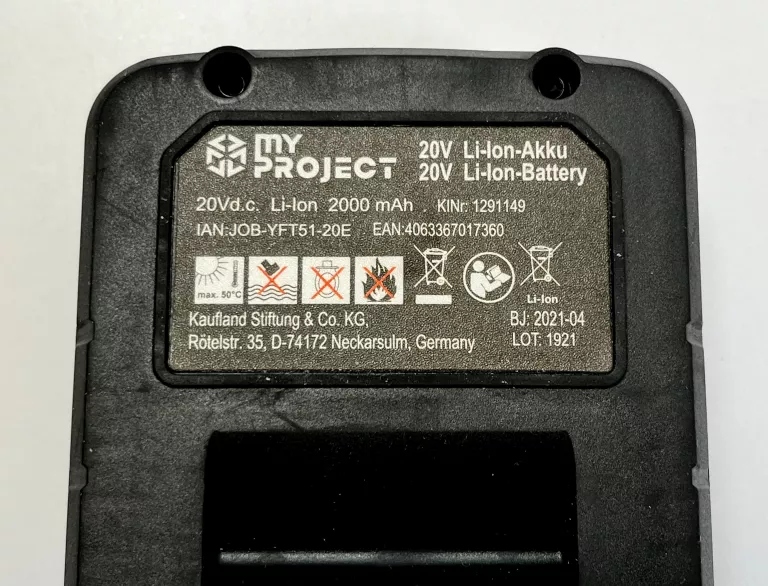 AKUMULATOR MY PROJECT 2.0AH 20V - 12293072154 - oficjalne archiwum Allegro