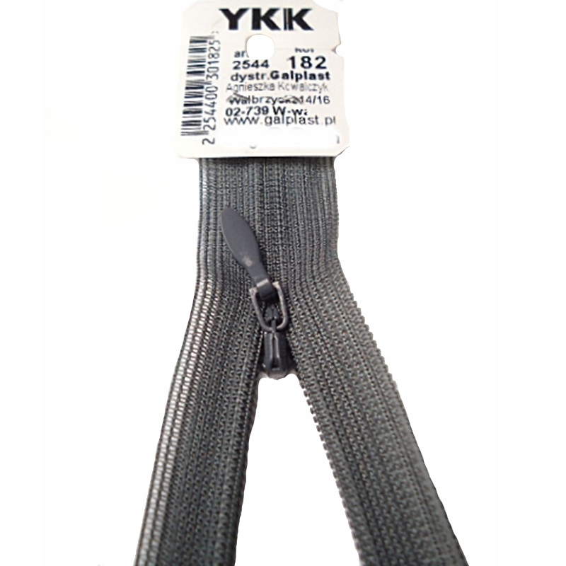 YKK zamek nierozdzielczy 60 cm kryty 182 - 10700196195 - oficjalne archiwum Allegro