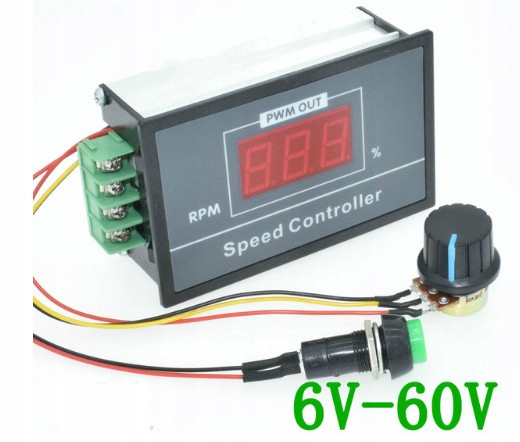 Regulator MOCY SILNIKA LED PWM DC 12V 24V 55V 20A - 10727702805 - oficjalne archiwum Allegro