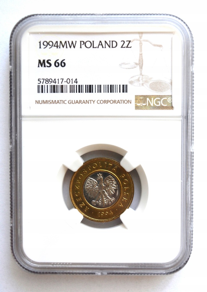 2 złote 1994 Grading NGC MS 66 - 14742494582 - oficjalne archiwum Allegro